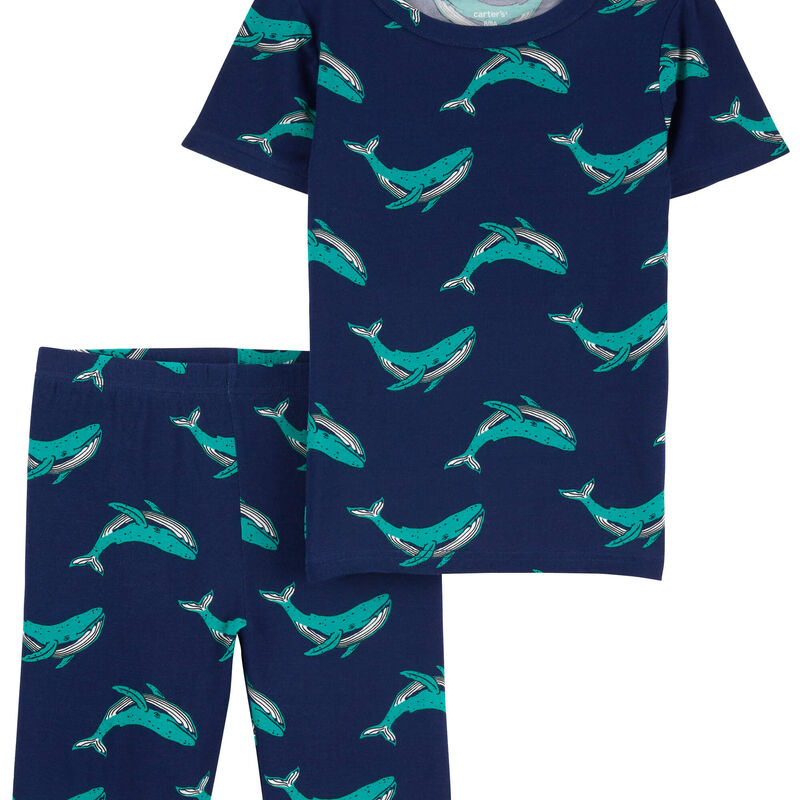 Navy Kid 2-Piece Whale PurelySoft Pajamas | carters.com