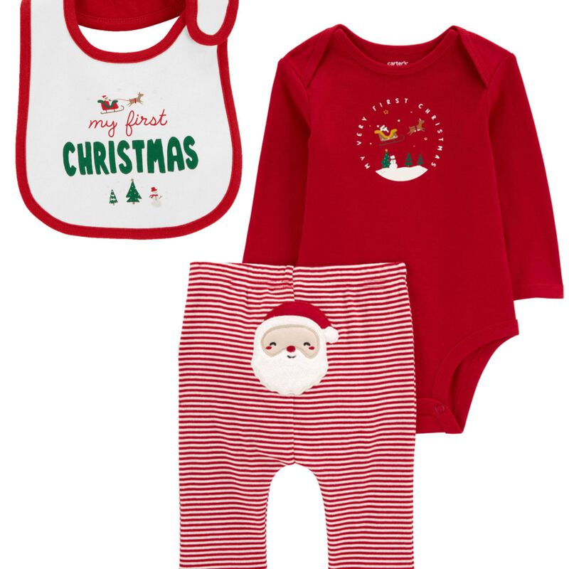 Red/White Baby 3-Piece My First Christmas Set | carters.com