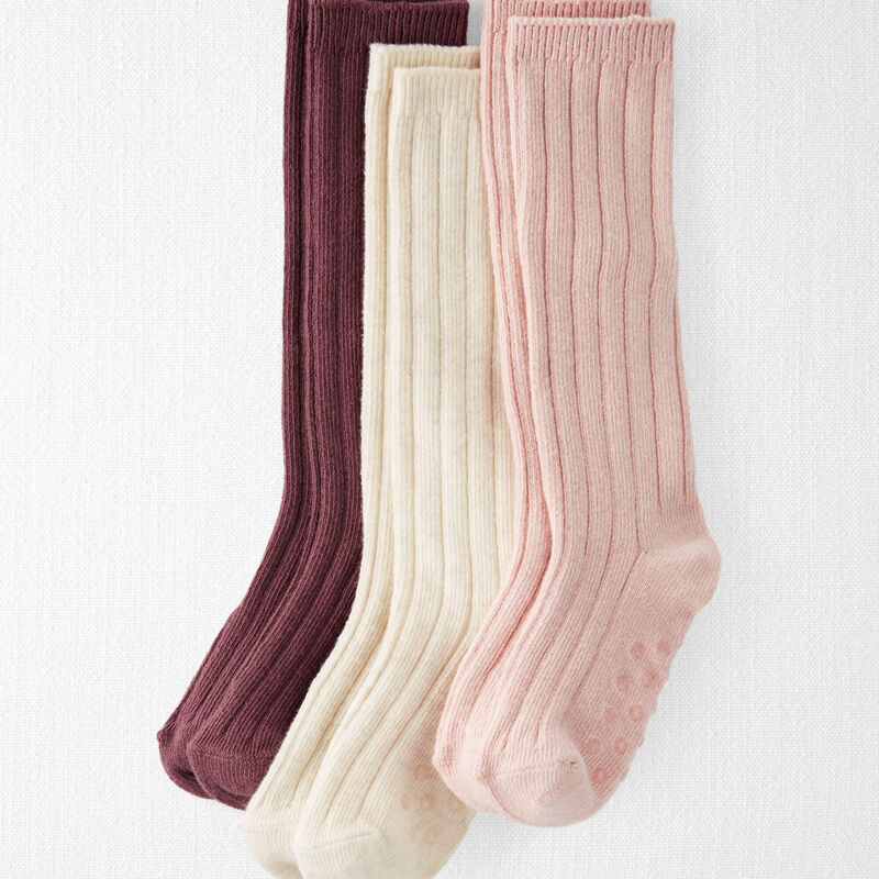 Multi Toddler 3-Pack Knee-High Slip Resistant Socks | carters.com