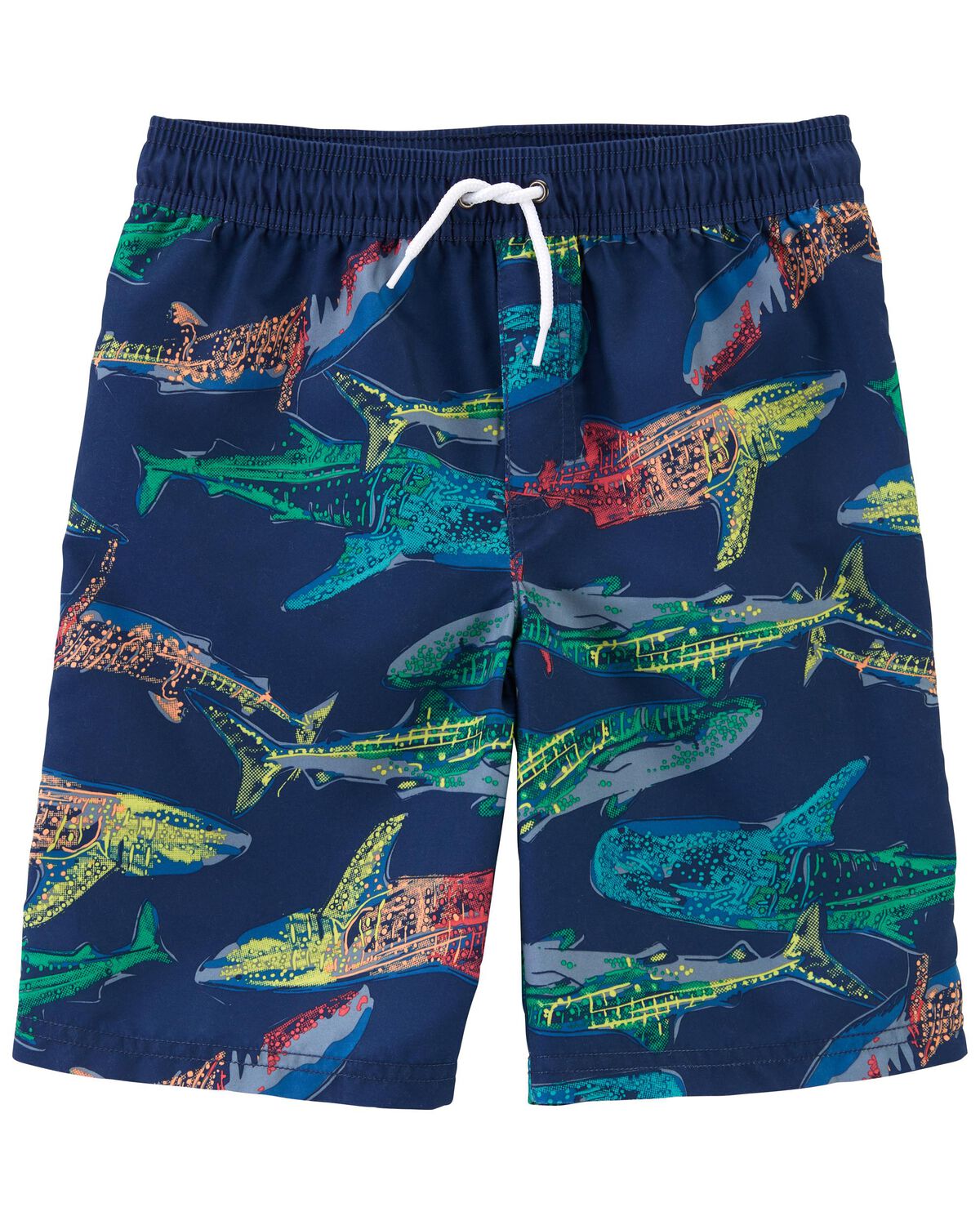 Navy Kid Shark Swim Trunks | oshkosh.com